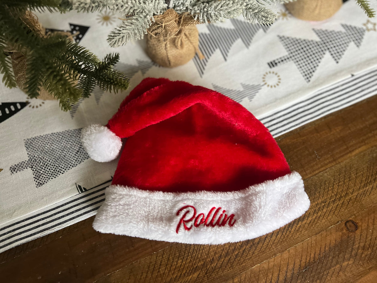 Custom Embroidered Santa Hat – The Chicken Coop Design Co.